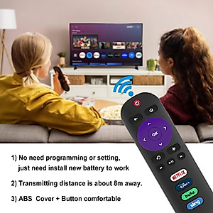 New Universal Replace Remote Control fit for TCL ROKU TV for Hisense Roku TV for Sharp Roku TV for ONN Roku TV for Insignia Roku TV for TCL Roku TV for Westinghouse Roku TV for JVC Roku TV