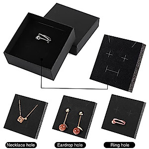 WSICSE 12 Pcs Jewelry Gift Boxes, Small Gift Boxes for Necklace Ring Bracelet Earring Cotton Filled Jewelry Box for mothers day Jewelry Gifts Organizer
