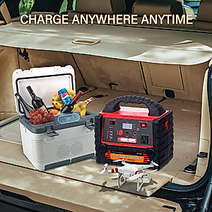 Tyrell Chenergy 200W Portable Power Station Solar Generator,400W Inverter Peak Surge,Built-in LED light,3 USB Ports/2 DC Ports/1 AC Outlet for Outdoors Camping Travel Hunting Emergency Use