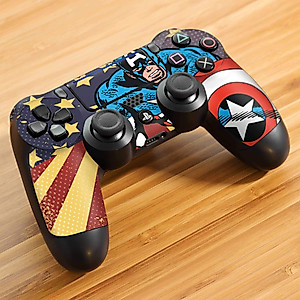 Controller Gear Marvel Comics - Captain America - Stars and Stripes - PS4 Controller Skin (Controller Sold Separately) - PlayStation 4