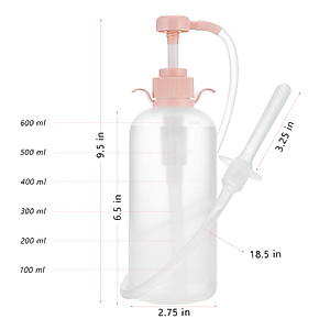 Vaginal Douche for Women Vaginal Cleansing System 600 ml Douche Cleaner Anal Douche Cleaning Kit Capacity with 3 Nozzles