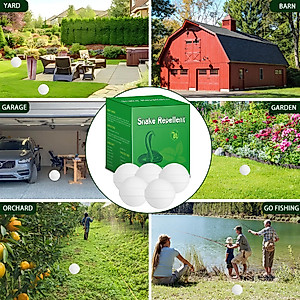 12 Packs Powerful Snake Repellent for Yard, Natural Repellent Balls for Snake Outdoor Camping Fishing, Snake Away Repellent to Keep Snakes Rats Away from Yard, Garden, Lawn, Garage, Human & Pet Safe