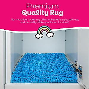 InstaLocker Locker Decorations Carpet - Locker Rugs for Girls - 100% Microfiber, Shaggy Style Locker Rugs - 11.5" x 17.5" Rectangle Locker Rug with Non Skid Backing - Top Locker Décor Accessories
