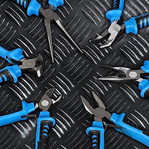 COMOWARE 6 Pcs Mini Pliers Set, Multi-function Pliers Tool Set, Mini Needle Nose Pliers, Linesman Pliers, Long Nose Pliers, Bent Nose Pliers, Diagonal Pliers, End Cutting Pliers, for Electronic Repair