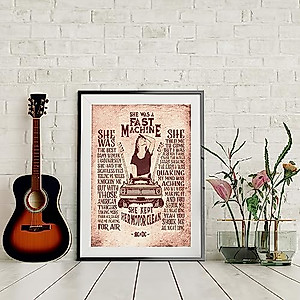 AC/DC Band - You Shook Me All Night, Iconic Rock Band Song Lyric Wall Art Print, Music Wall Decor For Room Decor, Studio Decor, Office Decor, Man Cave & Living Room Decor, Unframed Wall Print- 11x14"