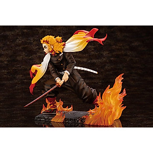 Kotobukiya Demon Slayer: Kimetsu no Yaiba: Kyojuro Rengoku ArtFX J Statue, Multicolor