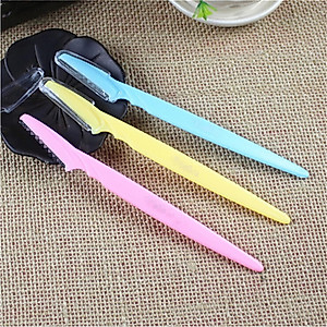 GOOIT 3 Pcs Eyebrow Razor Facial Hair Remover Makeup Tools Trimmer Sharper Shaver Hair Remover Set, 15 x 1.3cm