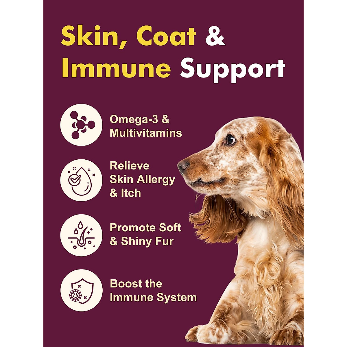 Probiotics for Dogs, Dog Probiotics for Digestive Health - Fiber Riched Prebiotic & Digestive Enzymes with Pumpkin, Omega-3, 6 Billion CFUs Support Gut & Immune Health, Diarrhea, 118 Soft Chews