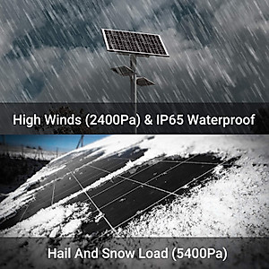 Newpowa 30W 24V Solar Panel High-Efficiency Monocrystalline 24V PV Module Designed for 24V Off Grid System, Charge Your 24V Battery of RV, Boat, Camper, Trailer, Gate Opener