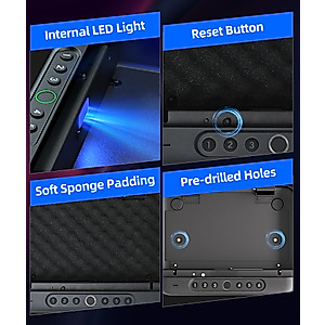 PINEWORLD Biometric Gun Safe, Smart Handgun Safe, 4-Quick Access Pistols Safe With Fingerprint/Key/Passcode/APP For Belongings, Gun Lock Box For Nightstand, Car, Home with Light/Full Voice Prompt