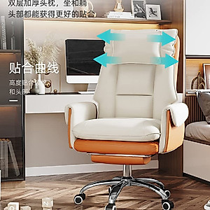 TFIIEXFL Office Chair Home Computer Chair Lift Swivel Chair Backrest Comfortable Sedentary Boss Chair Lunch Break Reclining Chair