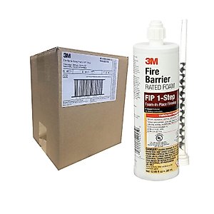 3M Fire Barrier Rated Foam, FIP 1-Step, 12.85 fl oz Cartridge, 6/case