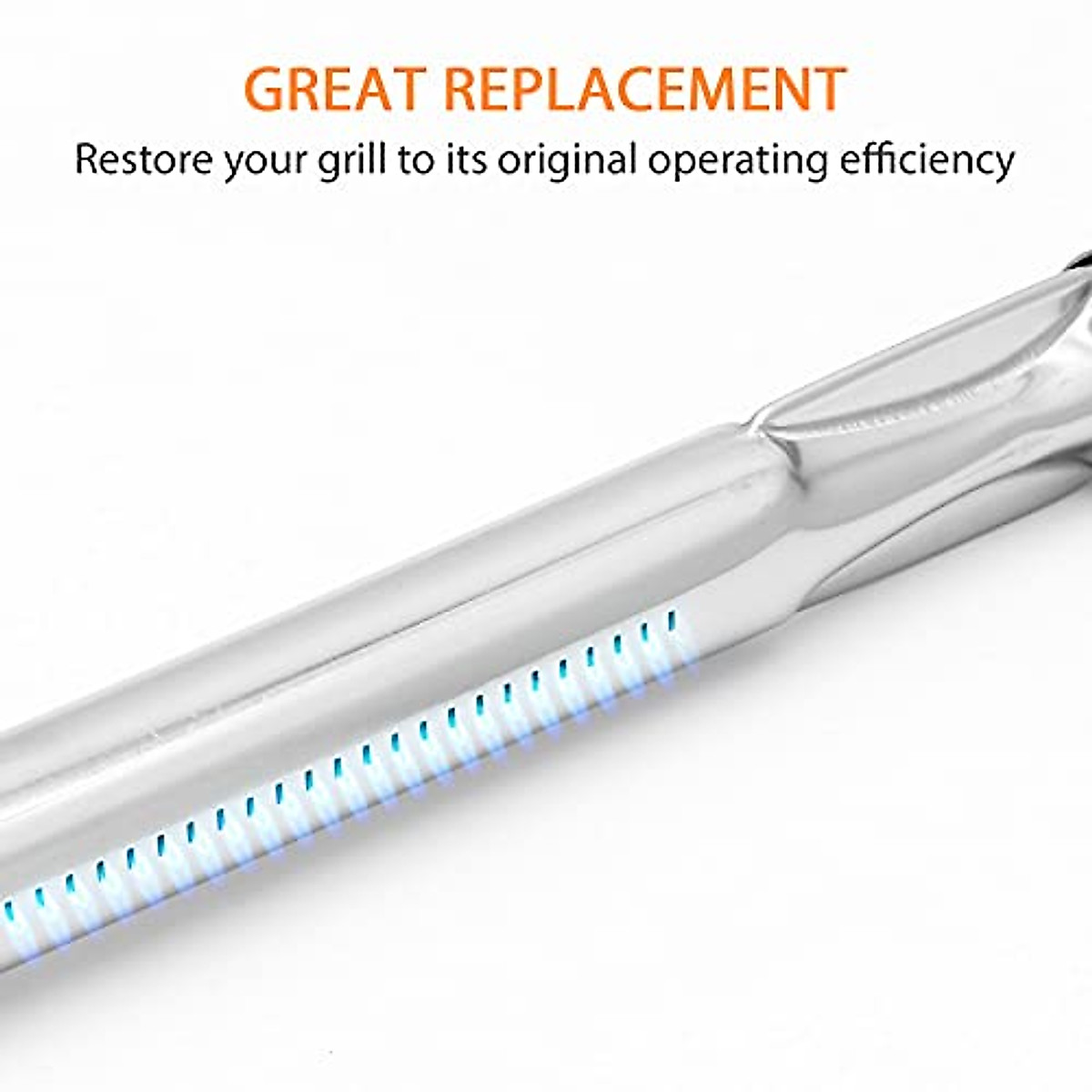 DELSbbq Tube Burner Replacement for Blackstone 36 inch Grill- B036 4-Pack Stainless Steel Straight Burner Tube, Set of 4 with Screw