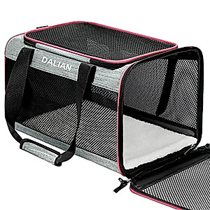 DALIAN Dog ​Soft-Sided Carriers, Airline Approved Pet Carrier for Travel, Maximum Pet Weight 18 Pounds