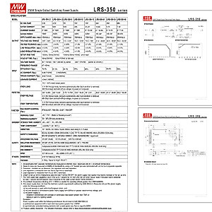DrapeMania LRS-350-3.3 198W 3.3V 60A Industrial Power Supply, 90-264VAC Wide Input, 79.5% Efficiency, <0.75W No-Load Power Consumption, UL/CE/TUV Certified, Reliable for Automation & Instrumentation