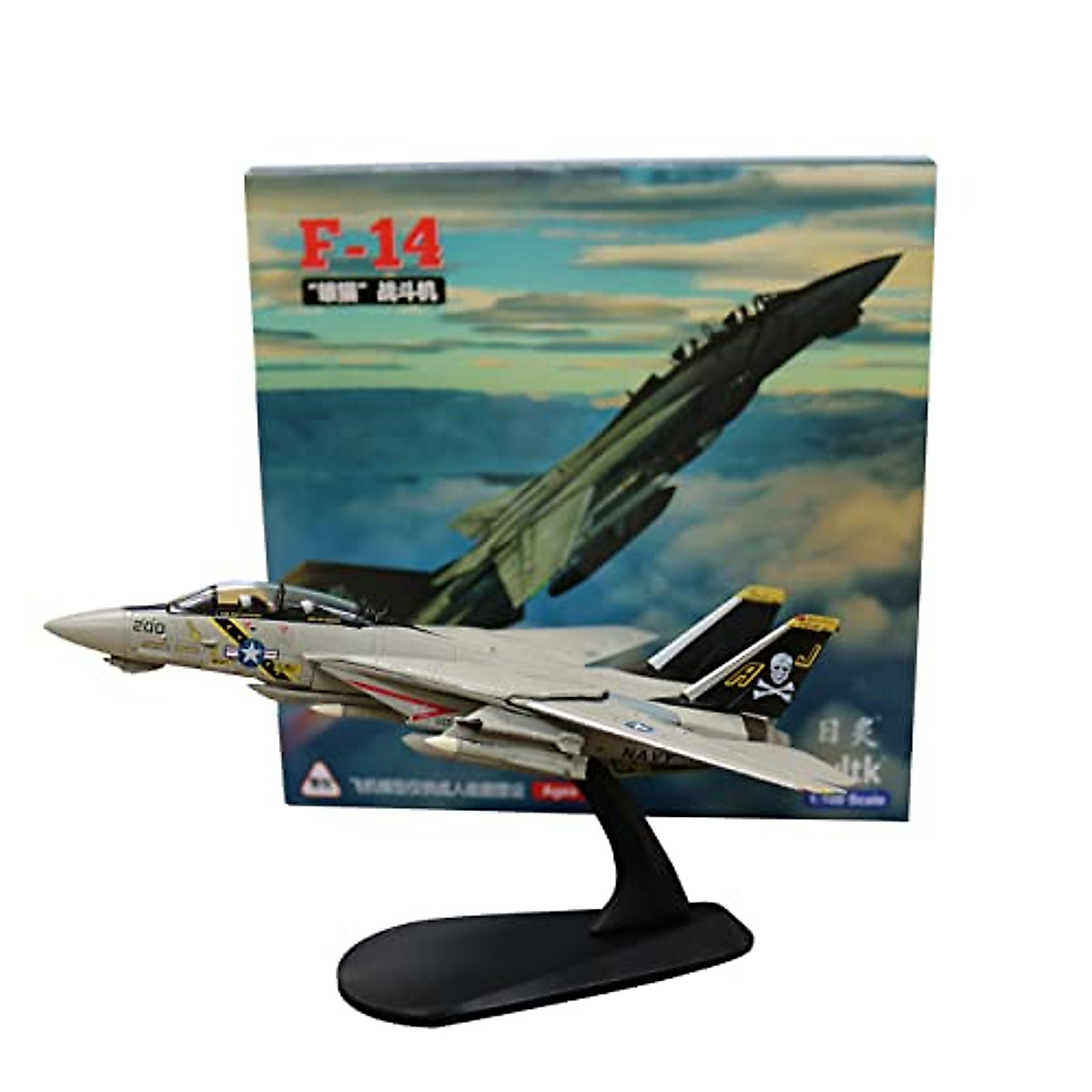 F14 US Navy Grumman Tomcat VF-84 Fighter 1/100 Diecast Aircraft Model Jolly Rogers (F-14A)