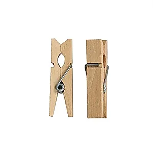 Aeyistry 50 Pcs Wooden Clothespins for Crafts, Natural Clothes Pins, Photo Picture Holder(1.4*0.28 inches)