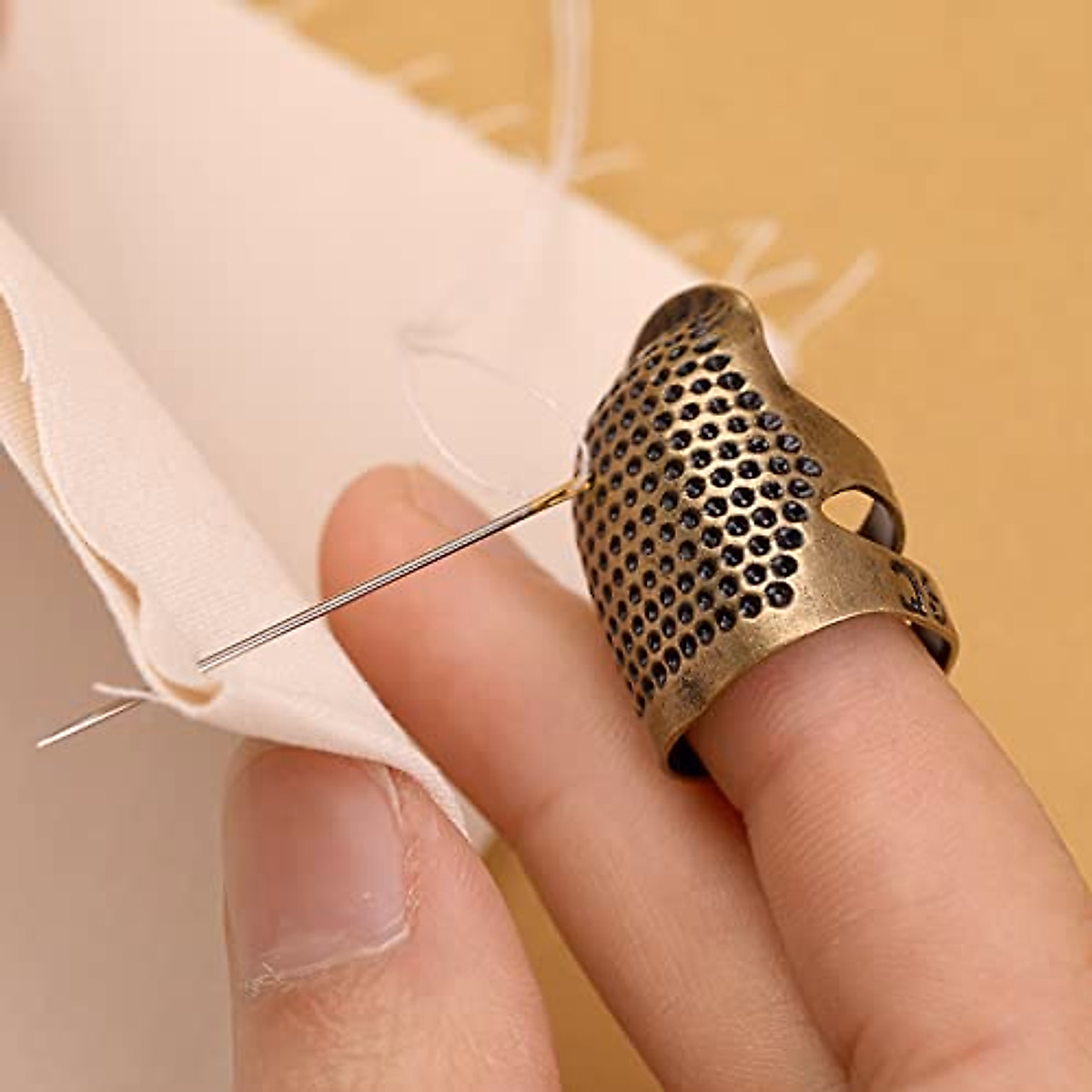 SHWAKK Embroidery Scissors 4.45in Ancient Cyan Gourd flower Scissors with Tassels and Thimble, Embroidery Tools for Sewing, Crafting, Tailoring, Needlework, Handicrafts DIY Tools