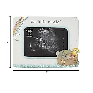 Precious Moments 202408 Our Little Miracle Noah’s Ark Resin Sonogram Photo Frame