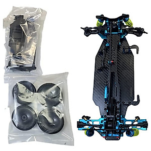 x Hobbywdiy X416 RC DIY 1/10 Alloy and Carbon D4 AWD EP Drift Racing Car Body Frame Kit Electric Touring Car Chassis Frame