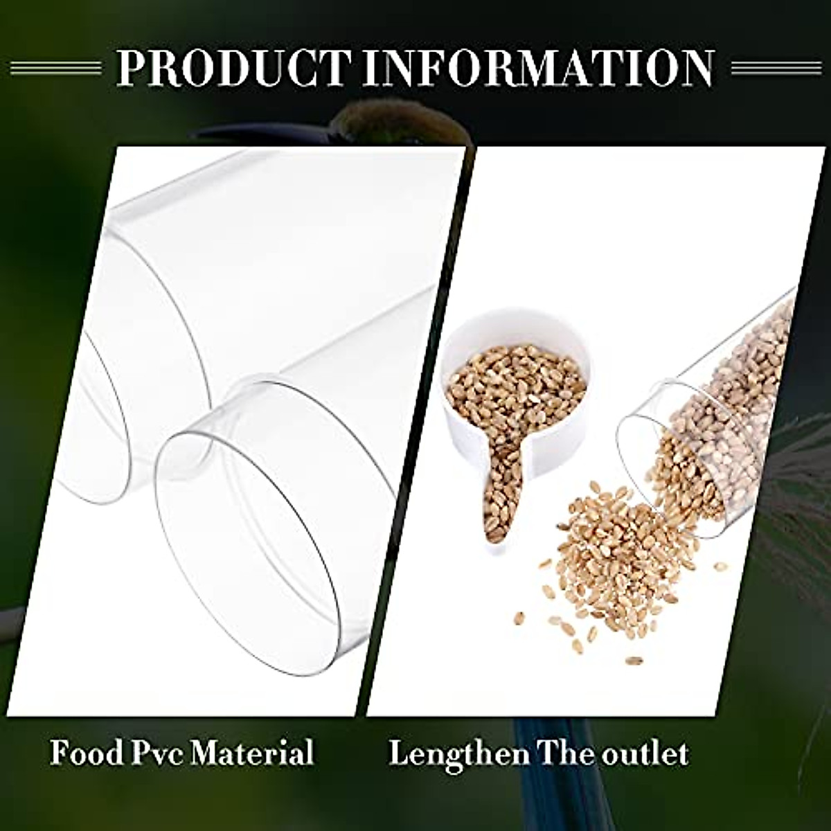 4 Pieces Automatic Bird Water Dispenser Bird Cage Waterer Feeder Bird Accessory Drinker Bottle for Hamster Parrot (Plain Color, 12 x 5.5 cm)