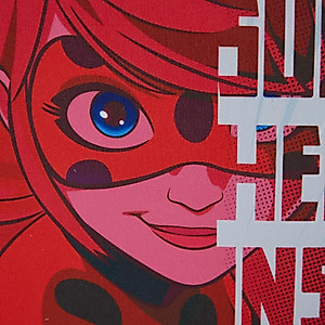 Miraculous Ladybug Carry On Rolling Kids Luggage with Wheels for Girls, 18 Inch, Superhero Lady Bug Convertible Duffle Bag with Side Handle