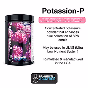 Brightwell Aquatics Potassion-P, potassium supplement primarily for reef aquaria housing SPS corals, 600g (1.3lbs)