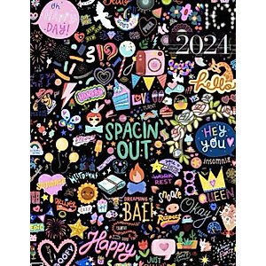 2024 Diary: A4 Week To View-January 2024 to December 2024 Daily Planner Organiser Calendar Overview-Dated From January To December