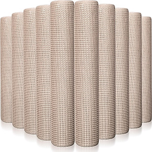 Frienda 10 Pcs Shelf Liner Kitchen Cabinet Liners 12 in x 20 ft Non Adhesive Cabinet Liners for Kitchen Shelves Cabinets Cupboards Bathroom Organization Drawers, Taupe