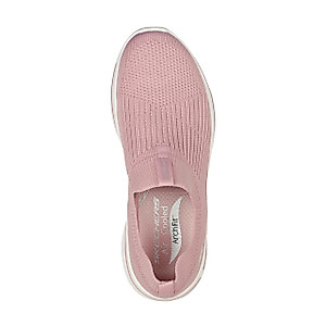 Skechers Women's Go Walk Arch Fit Iconic Slip On Walking Shoe Pink 9 Medium US