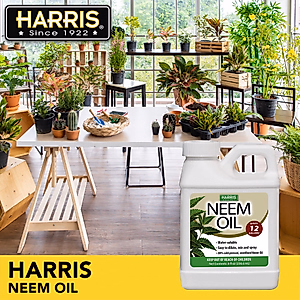 HARRIS Neem Oil Cold Pressed Water Soluble Concentrate, Makes 12 Gallons, 8oz NEEM-8C