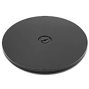 Zorveiio 8” Black Acrylic Turntable Organizer, Rotating Organizer Swivel Plate for Bathroom Kitchen Cabinet Table Spice Rack Cake Pantry