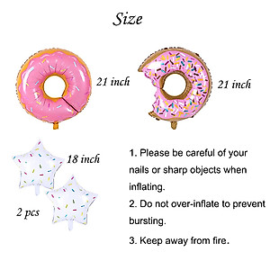 Donut Theme 6 Months Birthday Party Decorations Half Year Birthday Suppliers Set for Girls 1/2 Year Birthday Party 6 Months Balloons, Donut Balloons One Half Year Birthday Baby Shower Party (Donut)