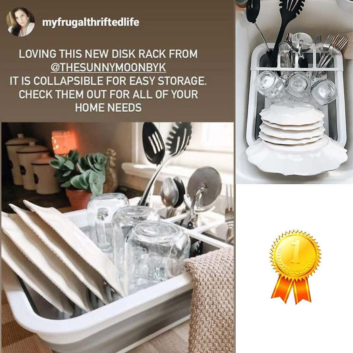 Dish Rack | Easy to Use | Collapsible | Compact & Portable Multi-Functional Dish & Vegetable Washing Basket