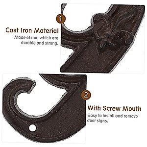 STOBOK 2pcs Cast Ironmetaldigital Door Number Signs Modern House Number Street Numbers House Sticker by Letter Numbers Stickers Digital Sign House Numbers Door Address Numbers House Signs