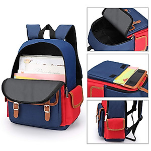 weiatas Kids Backpack Children Bookbag Preschool Kindergarten Elementary School Bag for Girls Boys (Red-blue, Small)