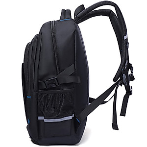 JSAHAH Backpacks Bookbag Casual Shoulder Daypack Travel Back Pack Black Blue