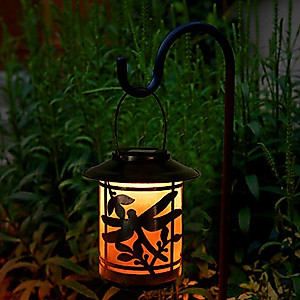 Solar Lanterns Outdoor Waterproof , Dragonfly Pattern Solar Lantern Outdoor Hanging with Handle, Metal LED Christmas Solar Outdoor Lights for Garden Patio Porch Pathway Yard Tabletop Decoration