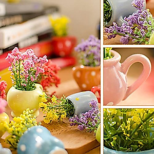 Cute Plant Fridge Magnets Funny Mini Plant Magnets for Fridge, Simulation Ceramic Flower Vase 3D Refrigerator Magnet Set 6 Pack,Decoration for Kitchen,House,Office,Whiteboard