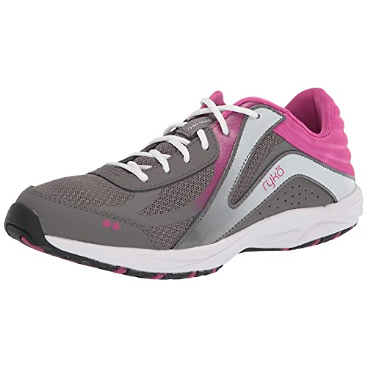 Ryka Women's Dash Pro Walking Shoe Grey/Pink 10 M