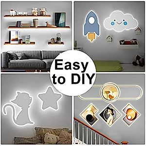 Tatazone White COB Led Strip Light with RF Remote, 16.4ft 6500K Dimmable Bright Daylight White COB Light Strip, Indoor COB Led Lights for Mirror, Ceiling, Kitchen, Room, Cabinet, Closet