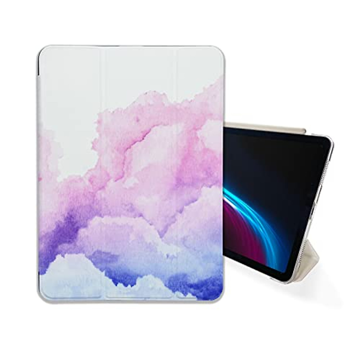 Cute Landscape Pink Clouds case Compatible with iPad Mini Air Pro 7.9 8.3 9.7 10.2 10.9 11 12.9 inch Pattern Cover New 2022 2021 Trifold Stand 3 4 5 6 7 8 9 Generation 493 (10.2" 7/8/9 gen)