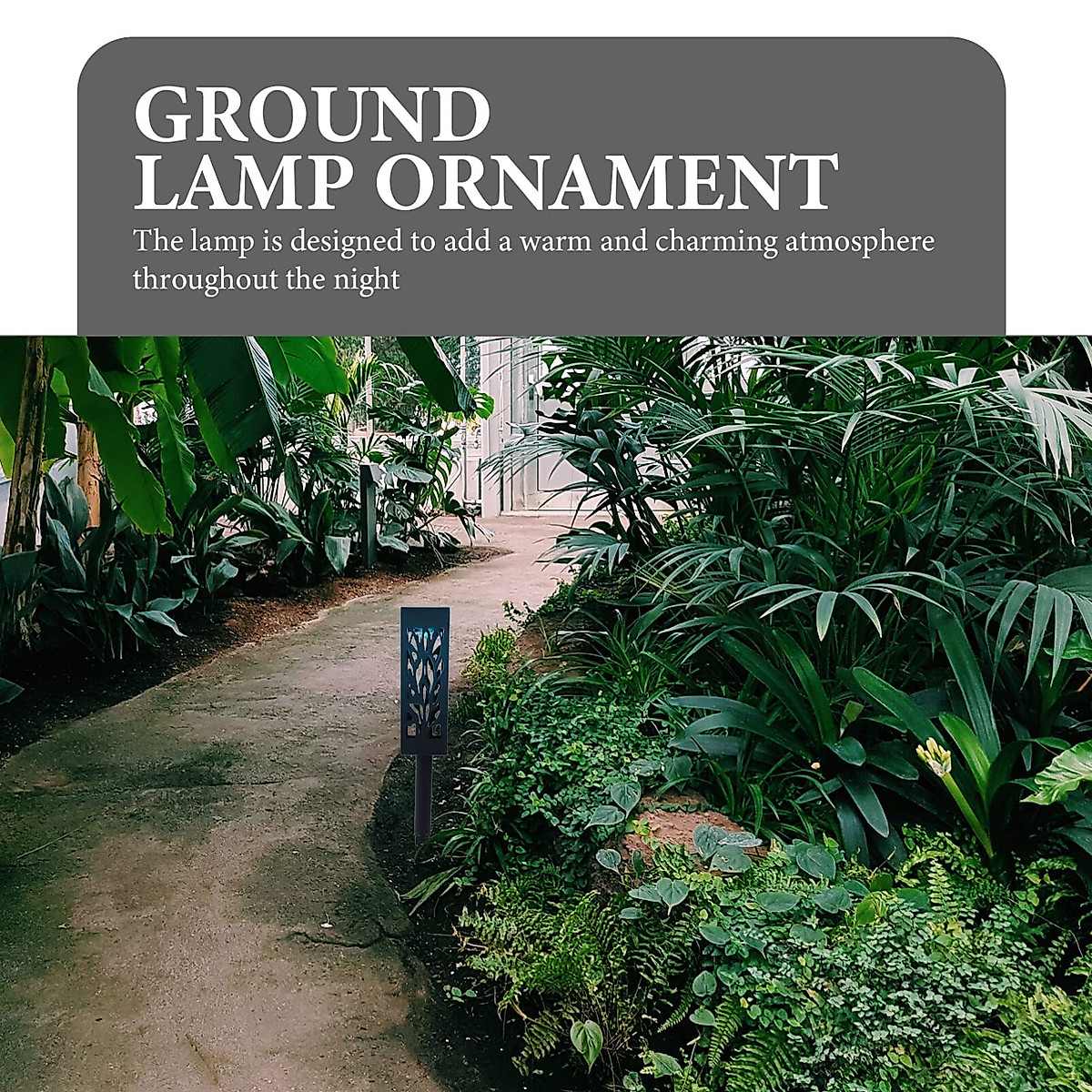 Happyyami 2 Pcs Hollow Out Lamp Out Door Decor Outdoor Decor Lampara Solar Para Exterior Solar Ground Plug Light Solar Powered Lawn Lights Solar Powered Led Landscape Light Yard Lawn Light