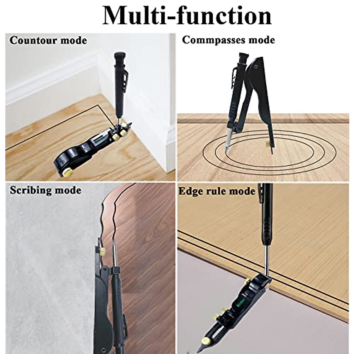Scribing Tool, Multi-function Scriber tool, Aluminum Alloy Scriber Marking Tool with Deep Hole Construction Carpenter Pencil, DIY Woodworking Scriber Line Maker Measuring Tool