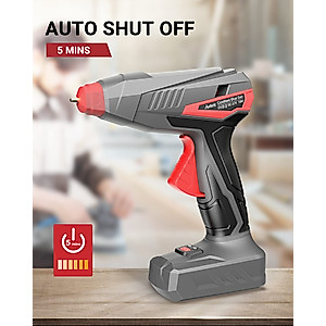 Avhrit Cordless Hot Glue Gun, Fast Preheating Glue Gun Kit with 20 Pcs Glue Sticks, Rechargeable Glue Gun with Built-in Battery, Auto Shut-off Glue Gun for Christmas Crafts, Repairs and DIY