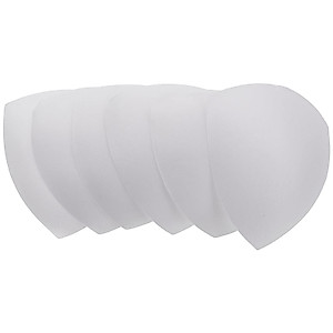 FENICAL 3 Pairs Women Foam Bra Pads Insert Removable Triangle Bra Enhancer Cup for Swimwear Sports Bra Bikini (White)