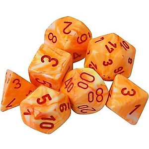 Festive Polyhedral Sunburst W/Red 7-Die Set