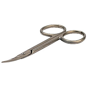 SINGER 4 Inch Forged Embroidery Scissors with Curved Tip for Sewing, Cross-Stiching, Crafts, & More (Titanium Coated, 1-Pack)