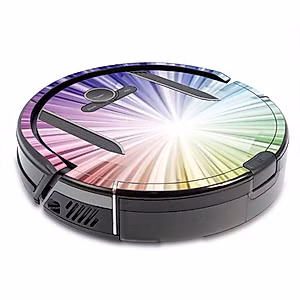 MightySkins Skin Compatible with Shark Ion Robot R85 Vacuum Minimum Coverage - Rainbow Explosion | Protective, Durable, and Unique Vinyl Decal wrap Cover | Easy to Apply, Remove | Made in The USA
