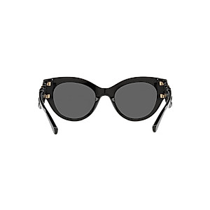 Versace Woman Sunglasses Black Frame, Dark Grey Lenses, 52MM